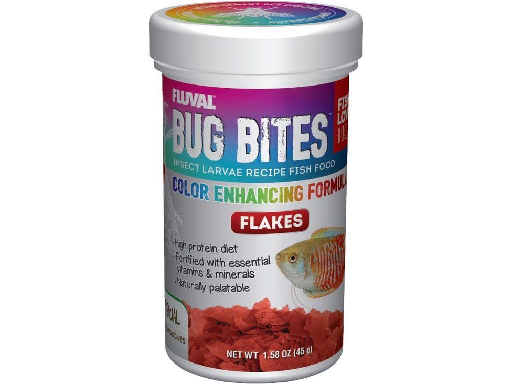 Fluval BugBites Color Enhancing Flakes 1.58oz – Dubia.com