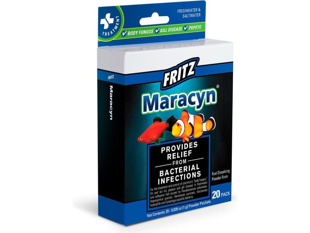 Fritz Maracyn Freshwater/Saltwater Treatment 20 Count | “Treat Broad ...