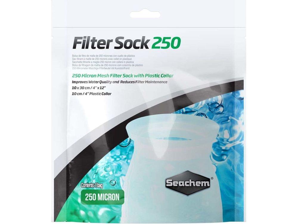 Seachem Laboratories Mesh Filter Sock with Plastic Collar White 1ea/4 ...