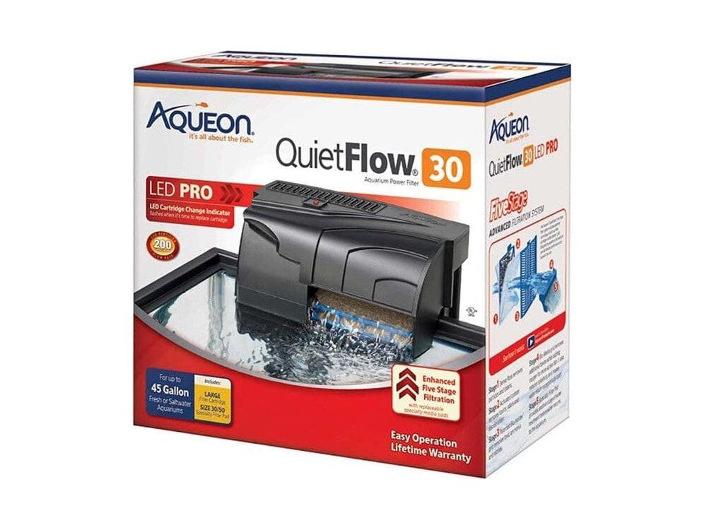 Aqueon QuietFlow LED PRO Aquarium Power Filter Size 30 – Dubia.com
