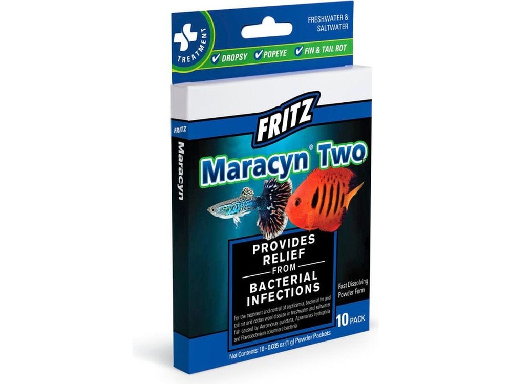 Fritz Maracyn Two Freshwater & Saltwater Antibiotic Treatment 10ct ...